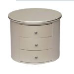 Noptiera-pat-rotunda tapitata din piele model G12 - MobNet