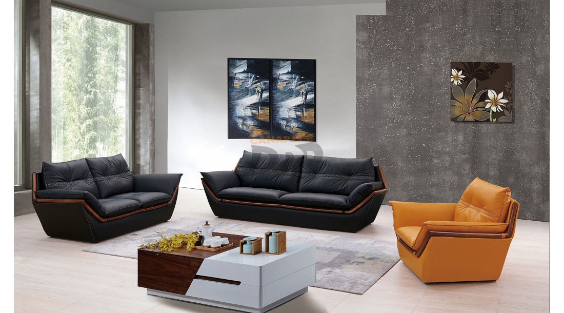 Set-canapele-clasice-din-piele tapitate model Corsa - MobNet